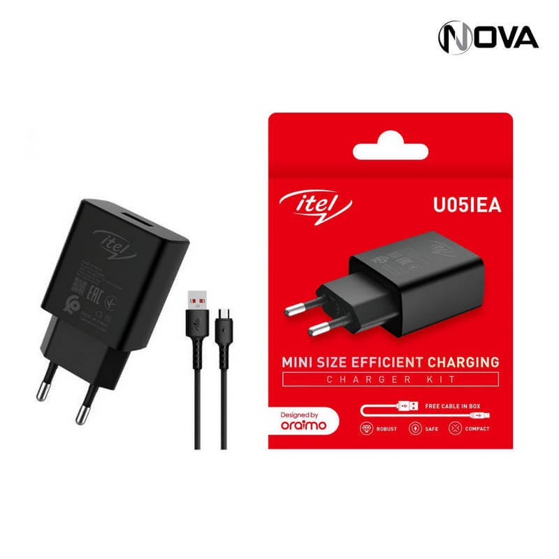 Chargeur Avec Cable Micro USB Itel U05IEA charge efficace et sûre