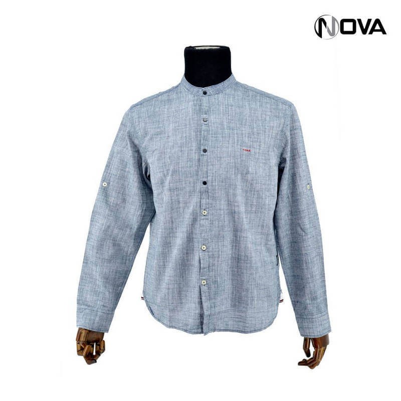 Chemise Col Mao pour Homme de Qualité