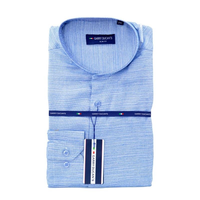 Chemise homme col mao manches longues - look raffiné et moderne | Nova