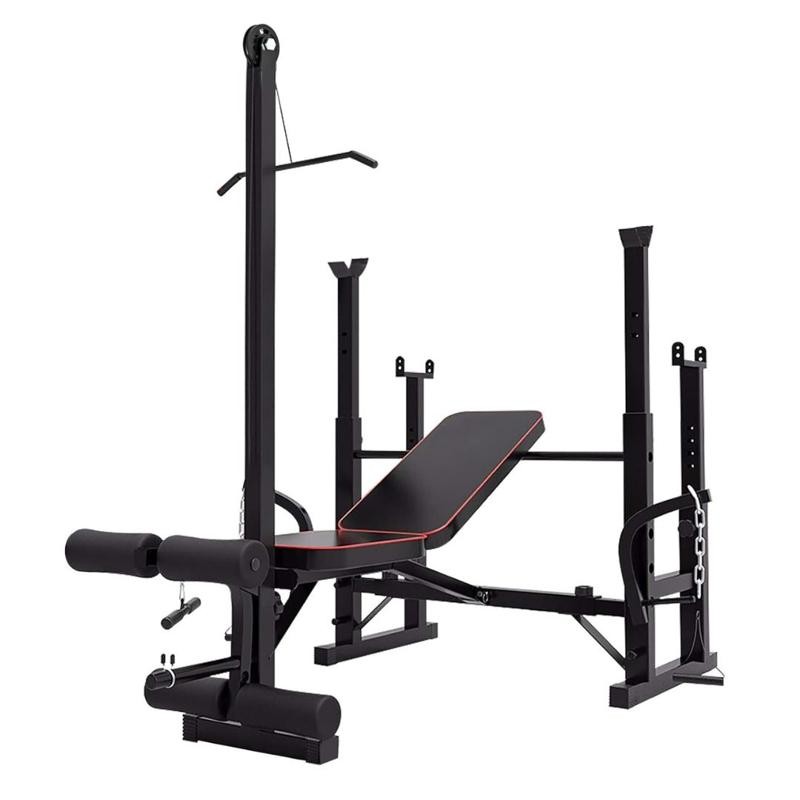 Banc de musculation multifonctionnel - Poulie - Support Squat