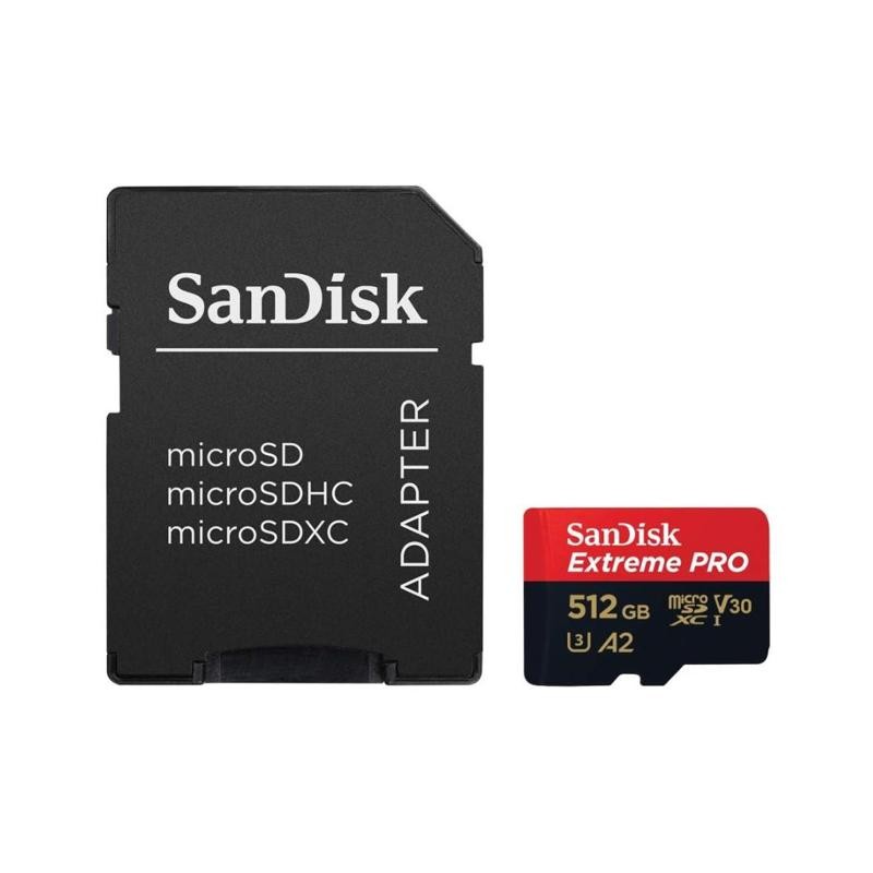 SanDisk 512 Go Extreme Pro Carte microSDXC - Adaptateur SD