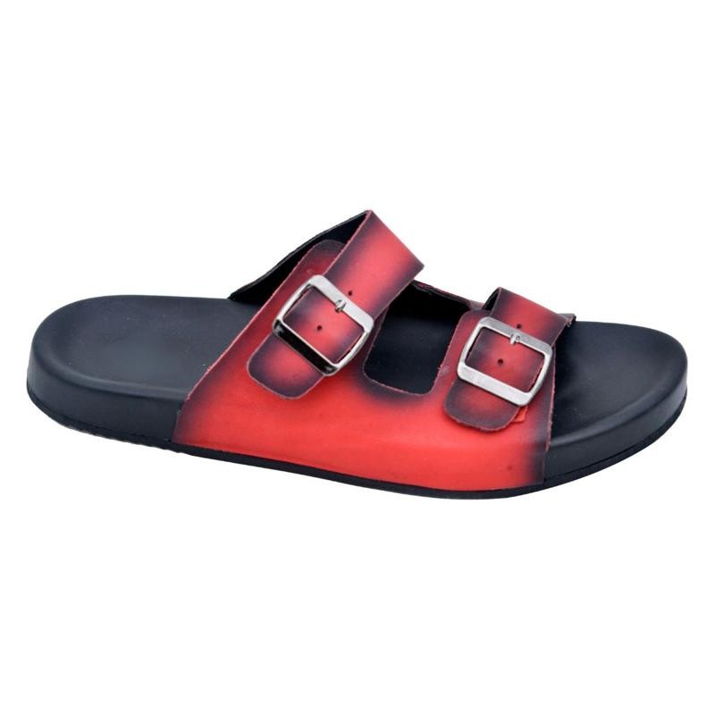 Sandales Boucles Rouge Audacieux - Confort et Style