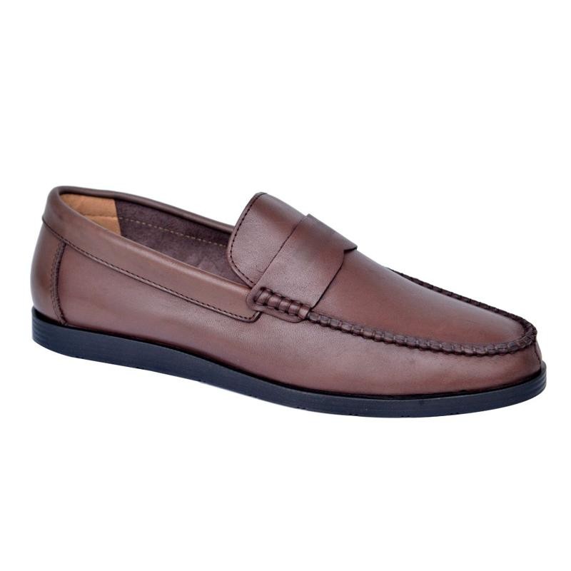 Mocassin Marron Clair Homme - Élégance Simple