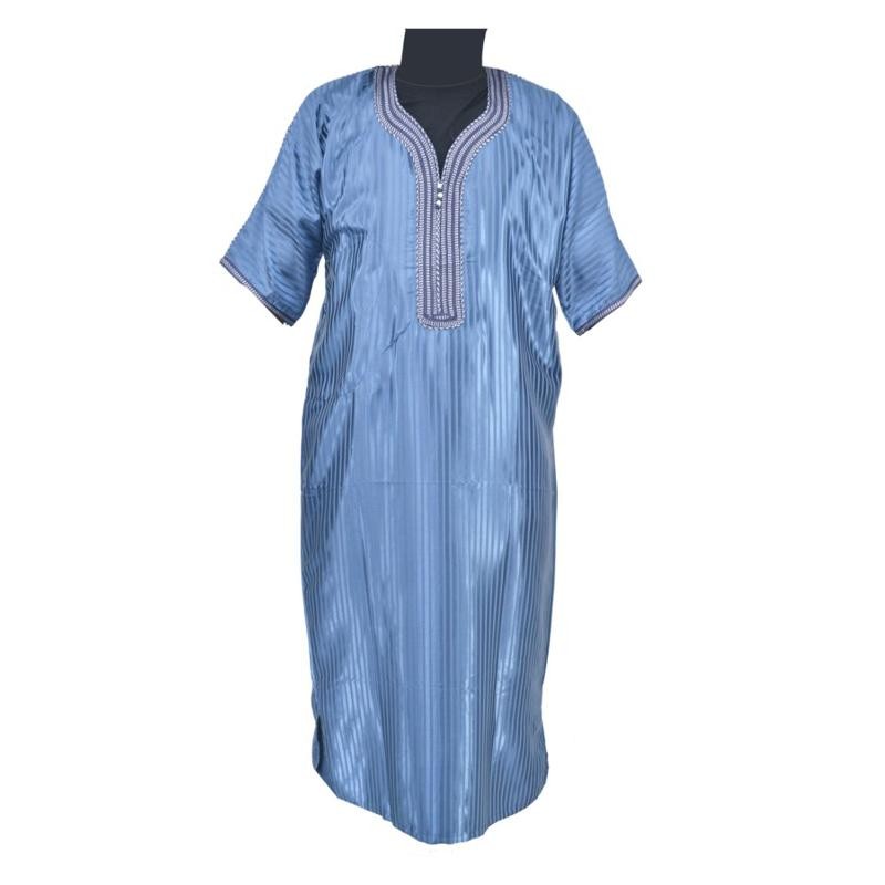 Boubou Homme Bleu Acier - Chic Traditionnel