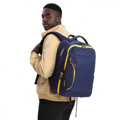 Sac à dos Tiroll 732 - 18 pouces - Bleu marine et fonctionnel