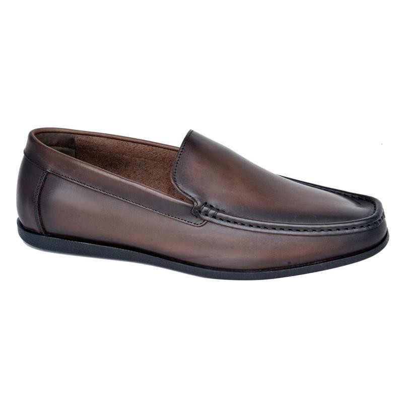 Mocassin en cuir marron pour homme - Élégance décontractée