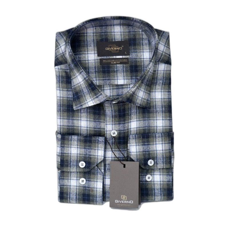 Chemise homme à carreaux verts - Style rustique et chic