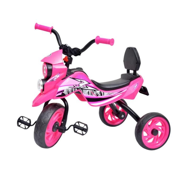 Tricycle rose pour enfants - Design unique