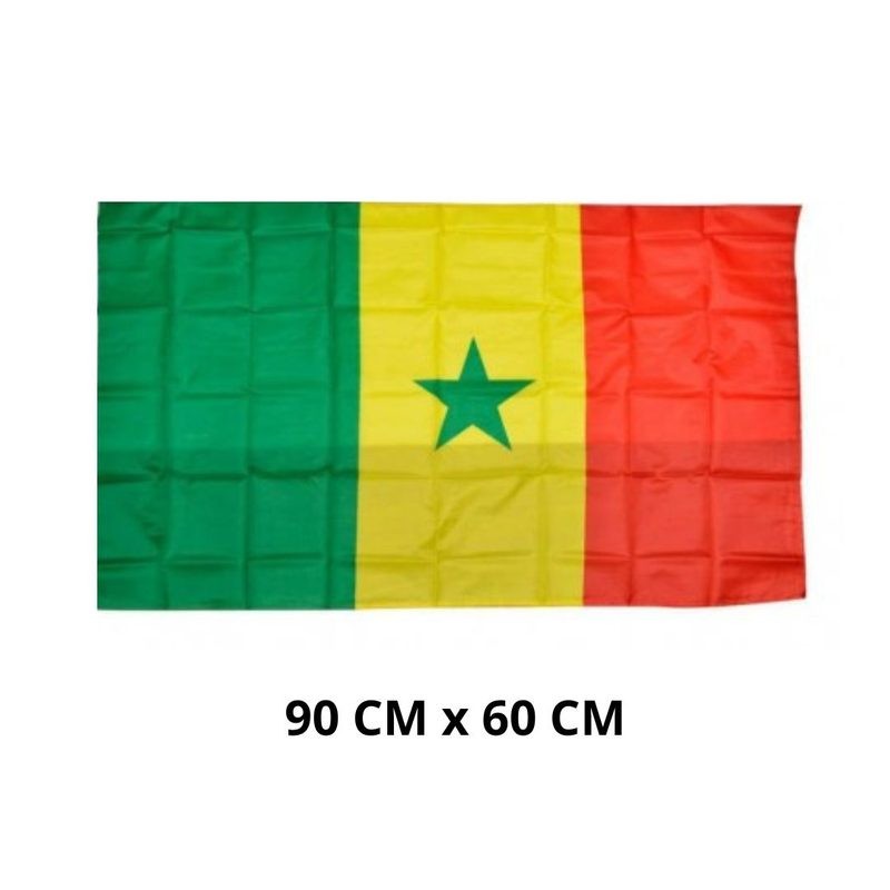 Drapeau du Sénégal officiel à Dakar – Supporters et événements